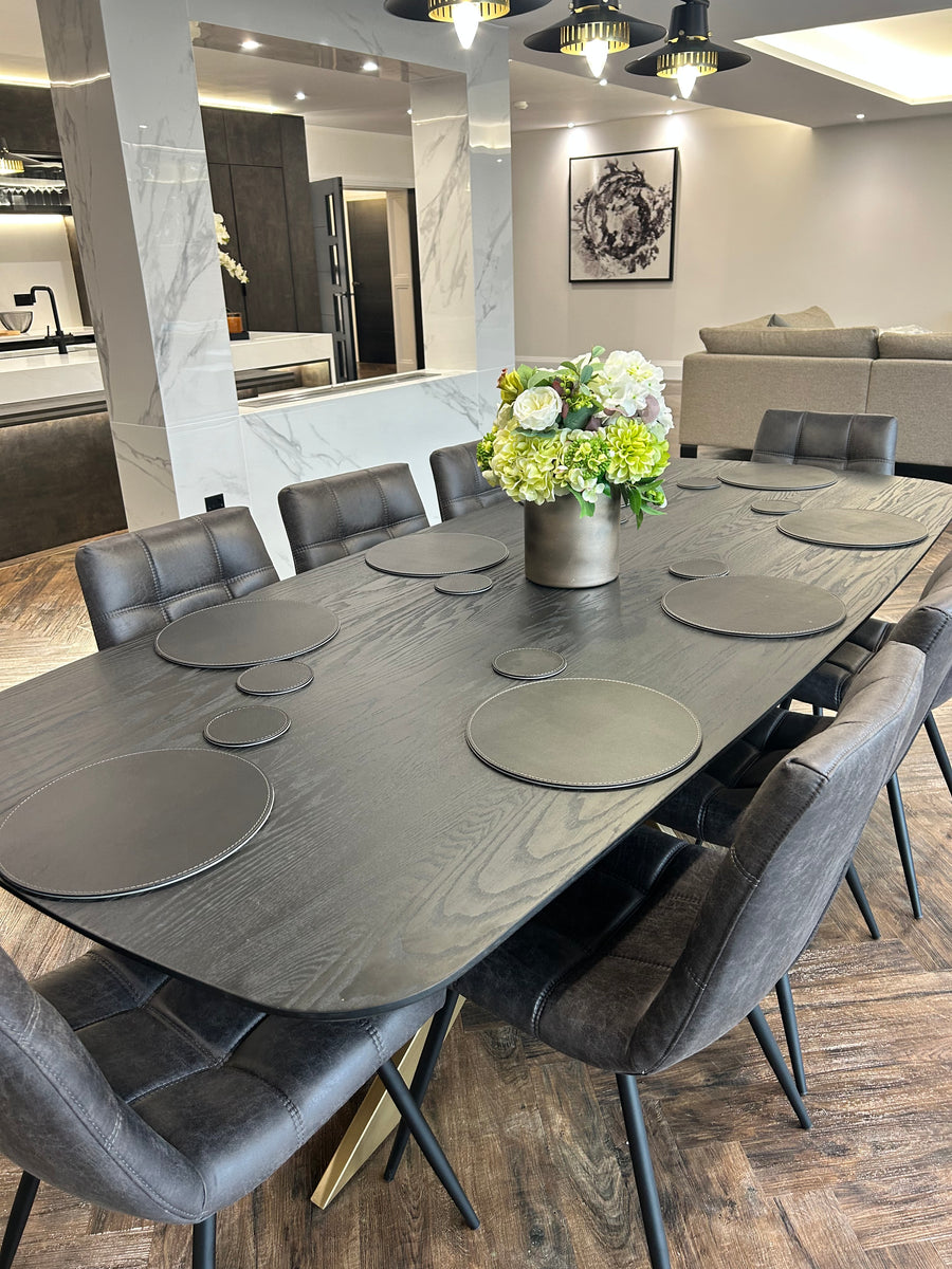 Gold Cylinder Vase Faux Hydrangea Mix Arrangement – Sarah Rimmer ...